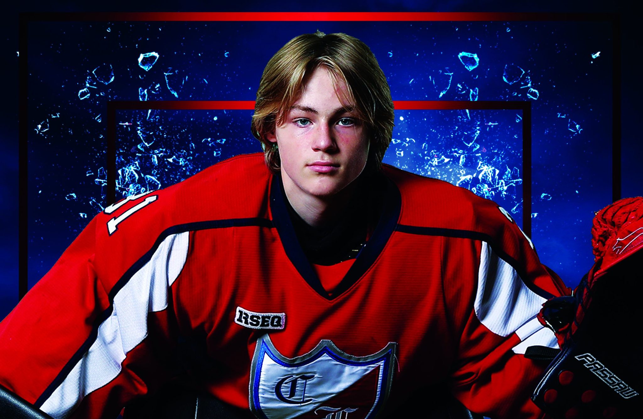 Edouard Beland devant la cage suédoise - Les Versants