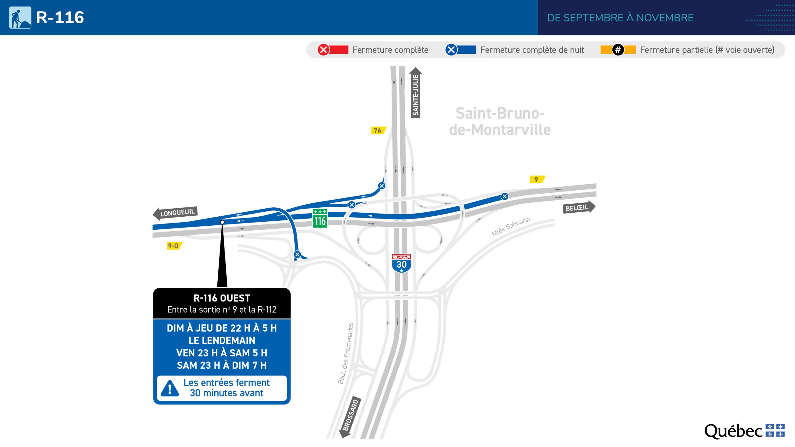 Saint-Bruno : la route 116 asphaltée - Les Versants