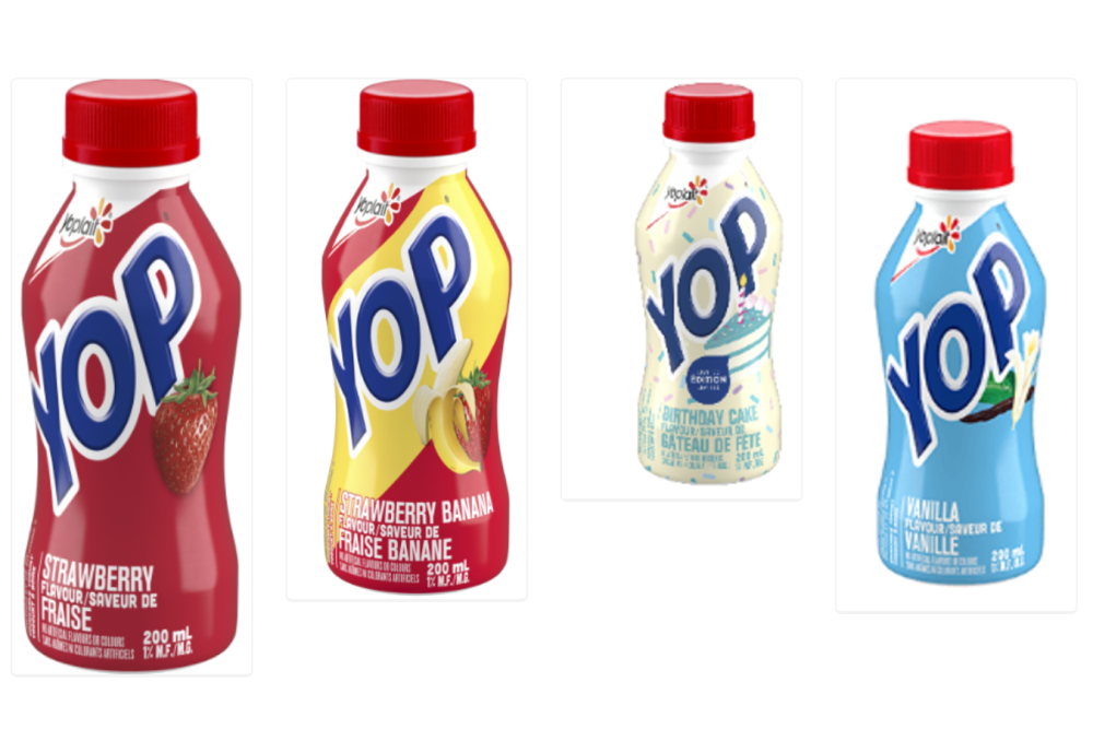 Santé publique: rappel de yogourt à boire YOP de marque Yoplait - Les ...